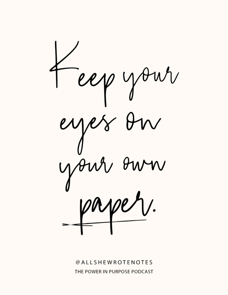 Maghon Taylor On Keeping Your Eyes on Your Own Paper