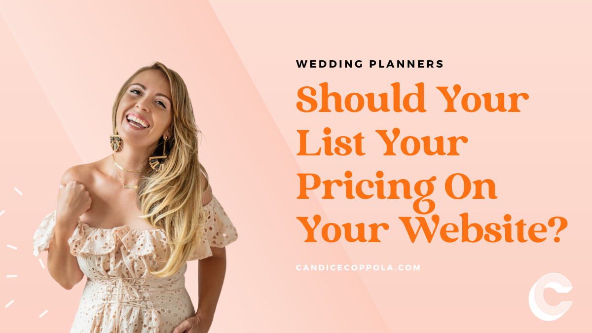 Should You List Your Wedding Planner Pricing Packages On Your Website?